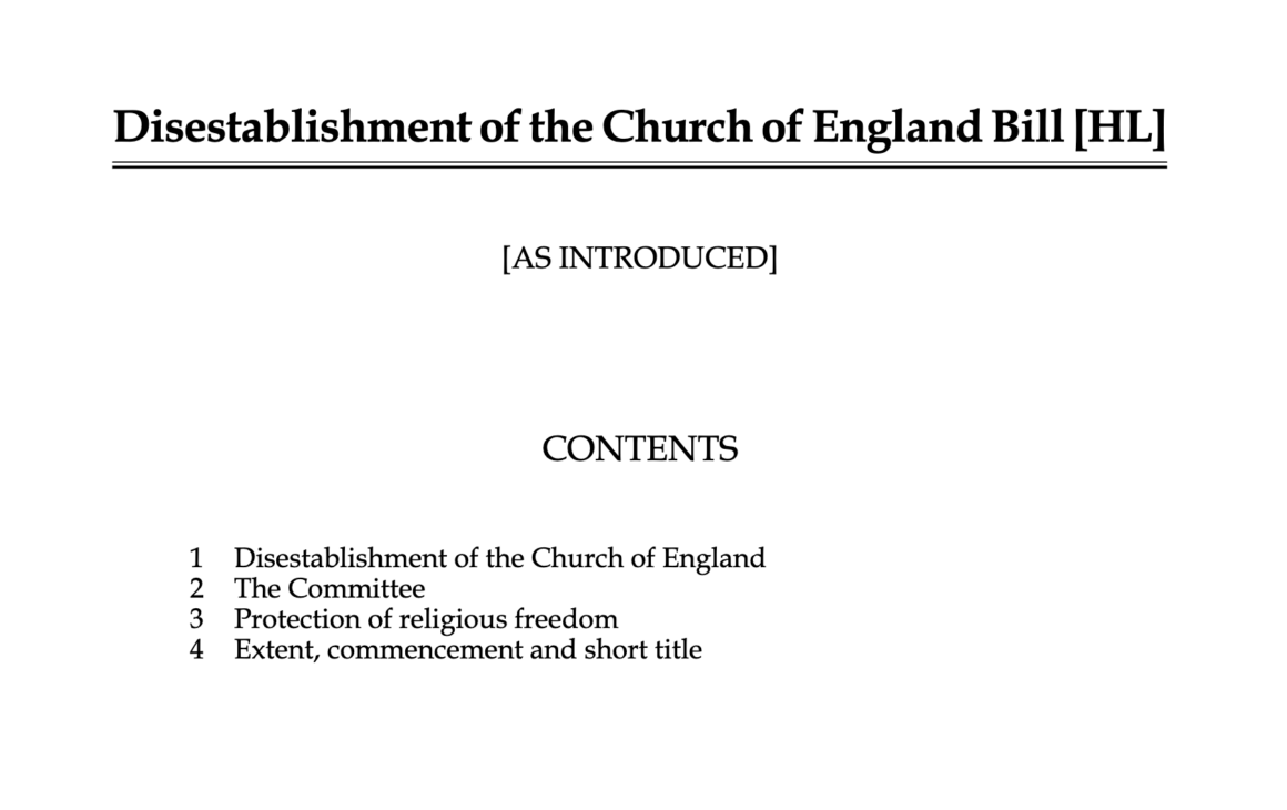 'This is not rocket science': the Disestablishment of the Church of ...