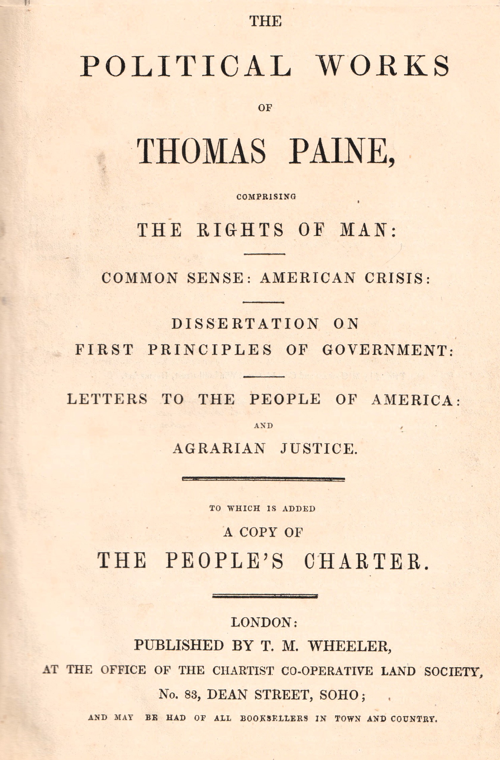 Books from Bob’s Library #2: Thomas Paine’s ‘Rights of Man’ - The ...