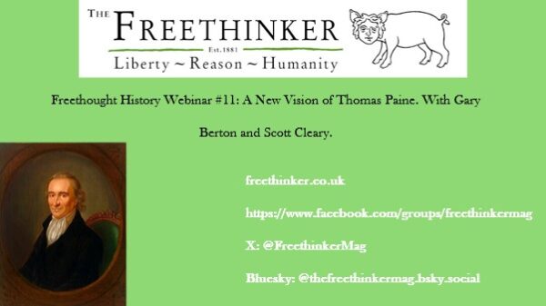 Freethought History Webinar #11: A New Vision of Thomas Paine. With ...